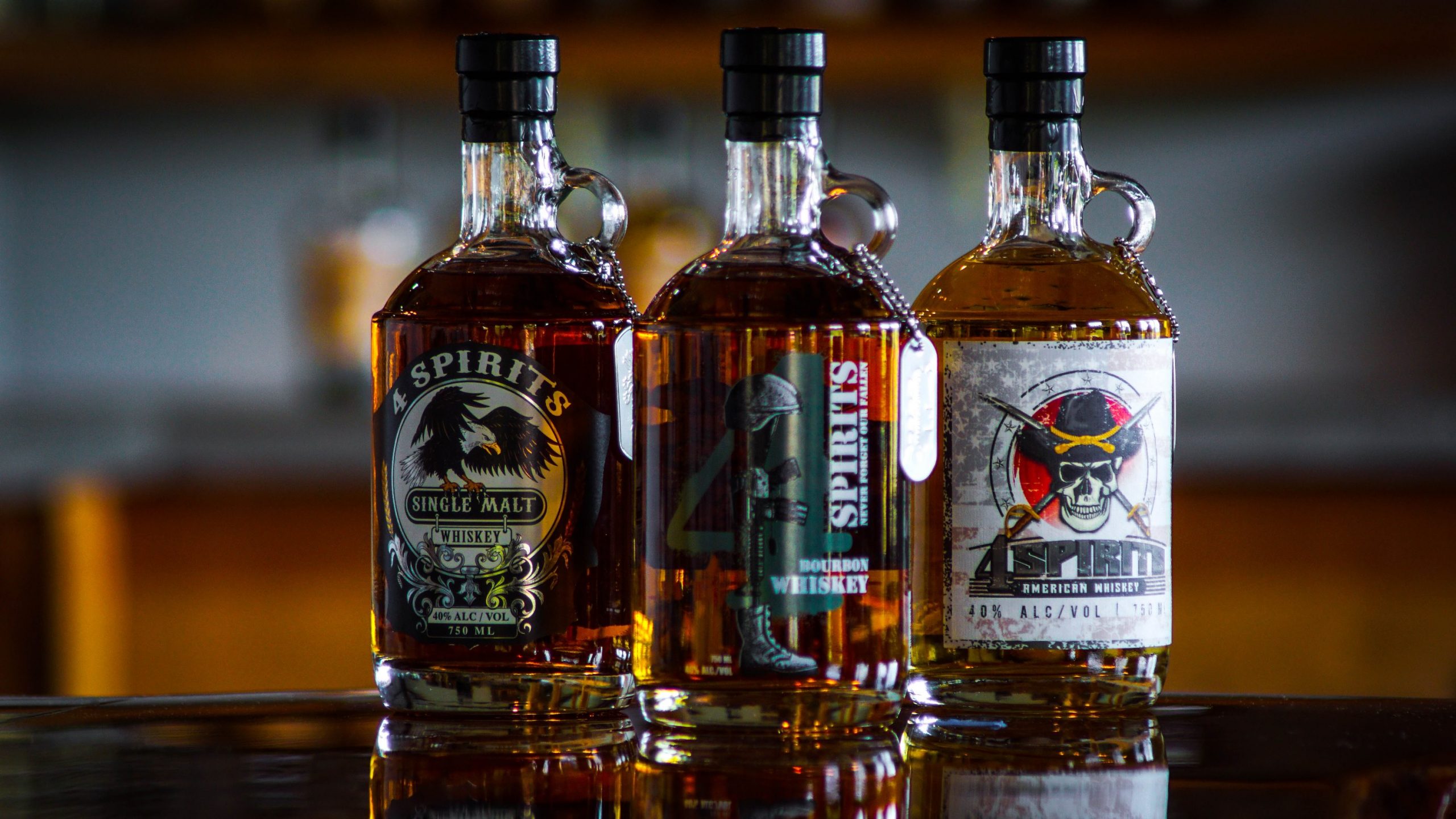 3bottles_whiskey_forward – 4 Spirits Distillery